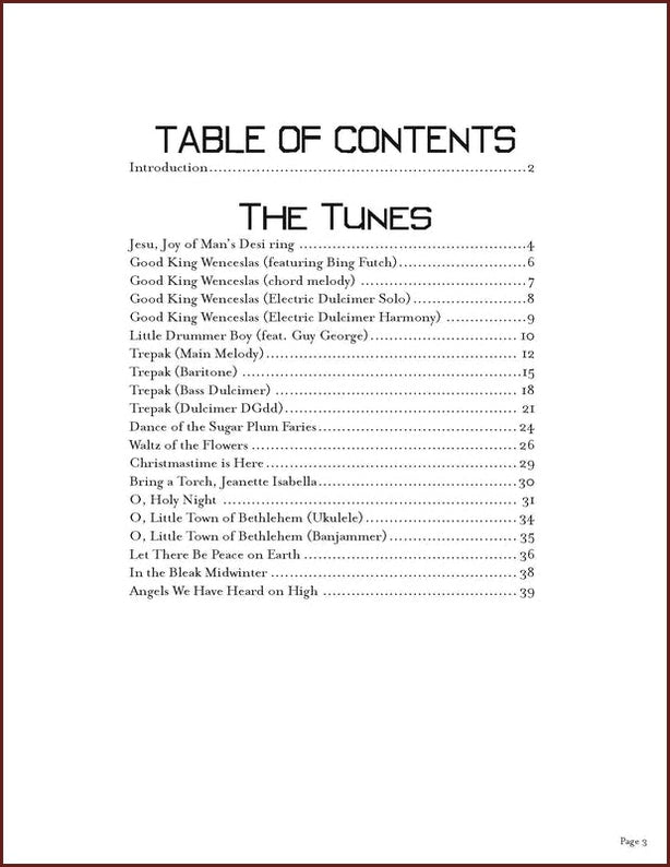 Butch Ross The Crash Bang Dulcimer Christmas Book Dulcimerdownloads